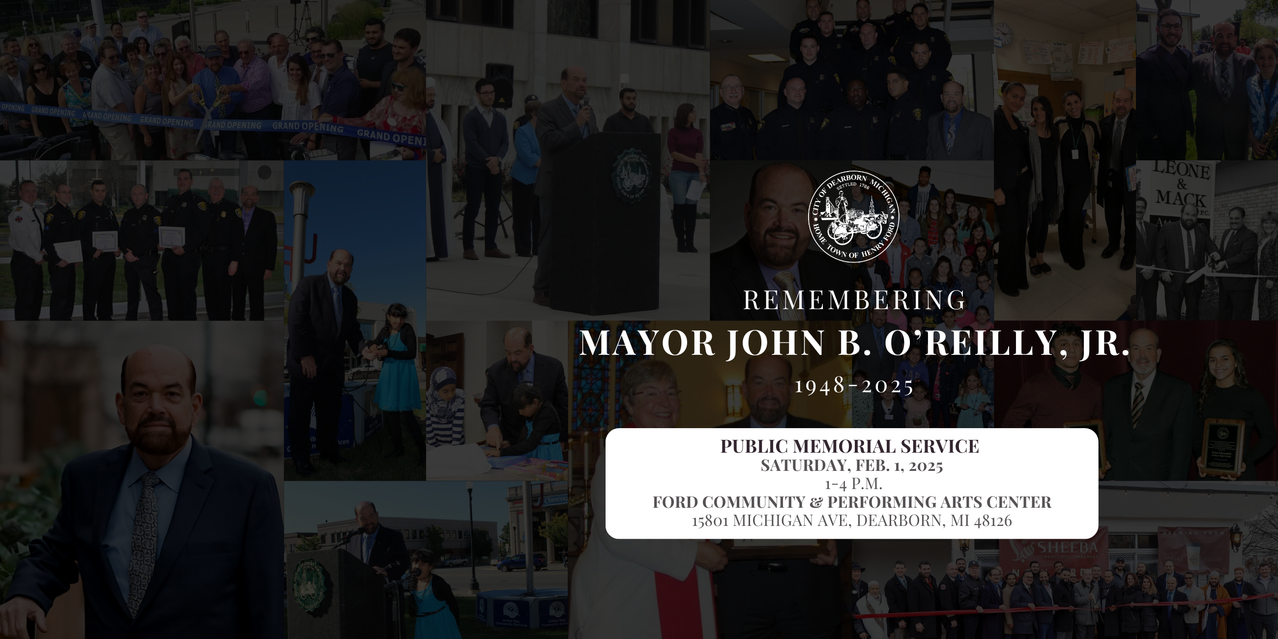 Passing of former Dearborn Mayor John B. O’Reilly Jr. | City of Dearborn